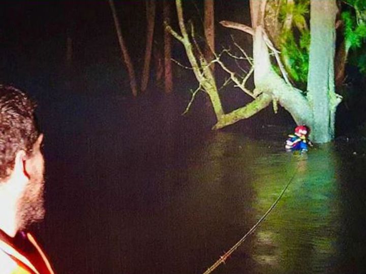 10 people trapped on tree due to flood | बाढ़ की वजह से 10 घंटे पेड़ पर ...