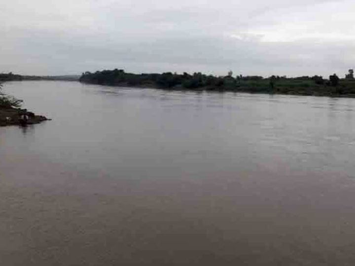 Pune-Solapur district, the Nira river water on the bridge of Kalamboli ...