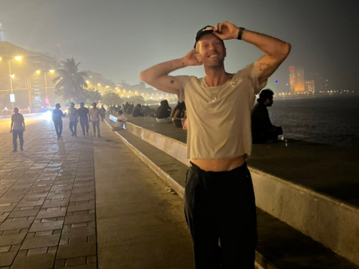 Coldplay has landed in India!: Band's lead singer Chris Martin gestures ...