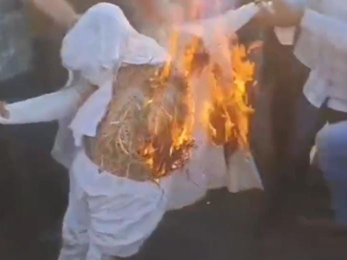 Protest erupts in Jaipur as MP's effigy is burned