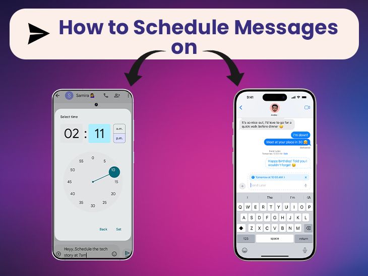 Schedule messages without using a third-party app | Bhaskar English