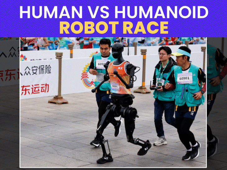 When robot runners join humans in historic Beijing half-marathon