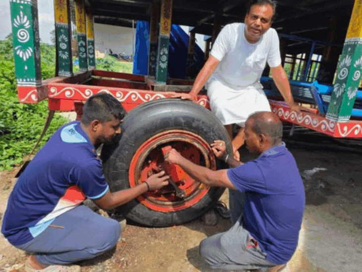 Lord Jagannath's chariot fitted with Sukhoi jet tires; Kolkata ISKCON ...
