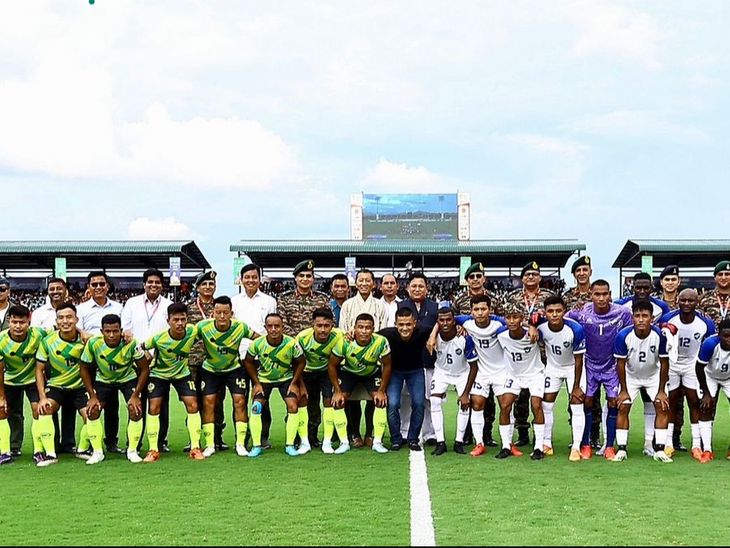 durand cup kokrajhar 2025 opening ceremony sunil chhetri military ...