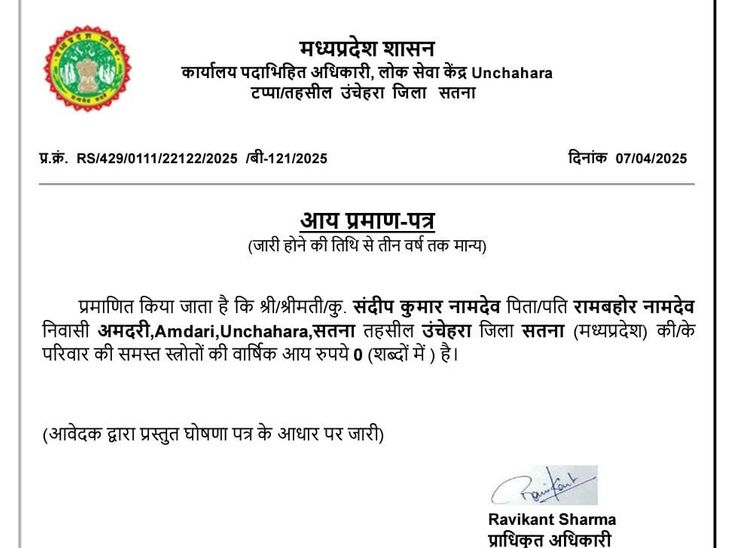 Poorest man in India found in MP's Satna: Tehsildar issues zero-income ...