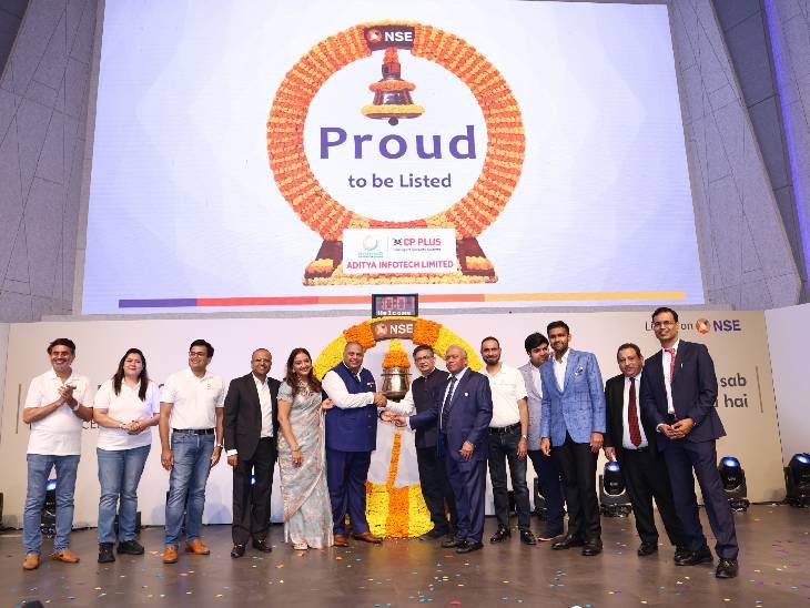 Aditya Infotech's share lists above 50% of issue price | Bhaskar English