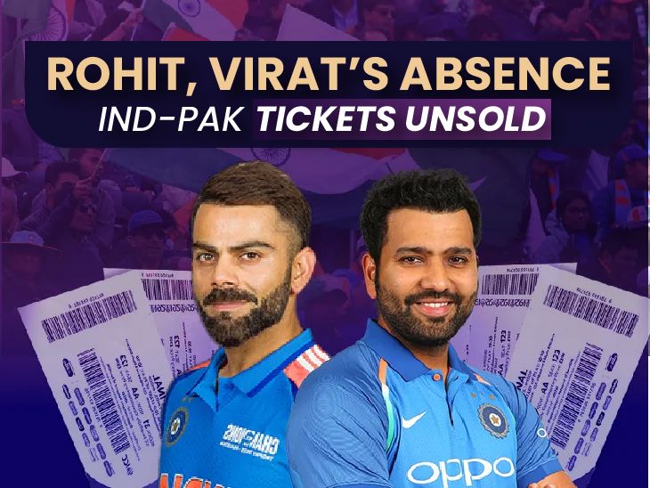 Rohit-Virat's absence causes downfall in IND-PAK ticket sale ...