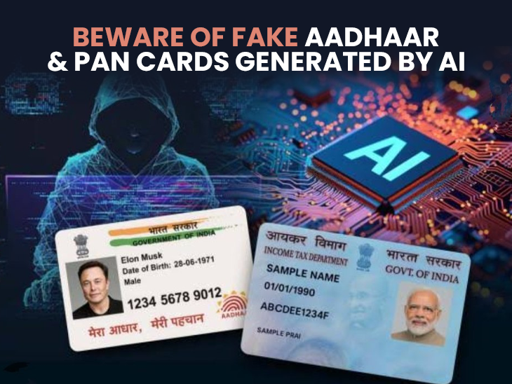 Fake Aadhaar and PAN cards made using Nano Banana Pro