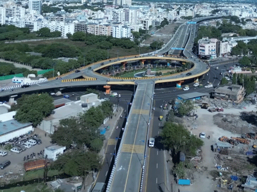 Timelapse shows Jamnagar’s massive new flyover structure Drone visuals ...