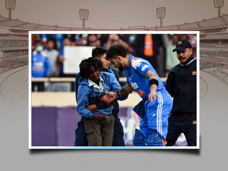 Fan breaches security to touch Virat Kohli's feet: Ball changed due to ...