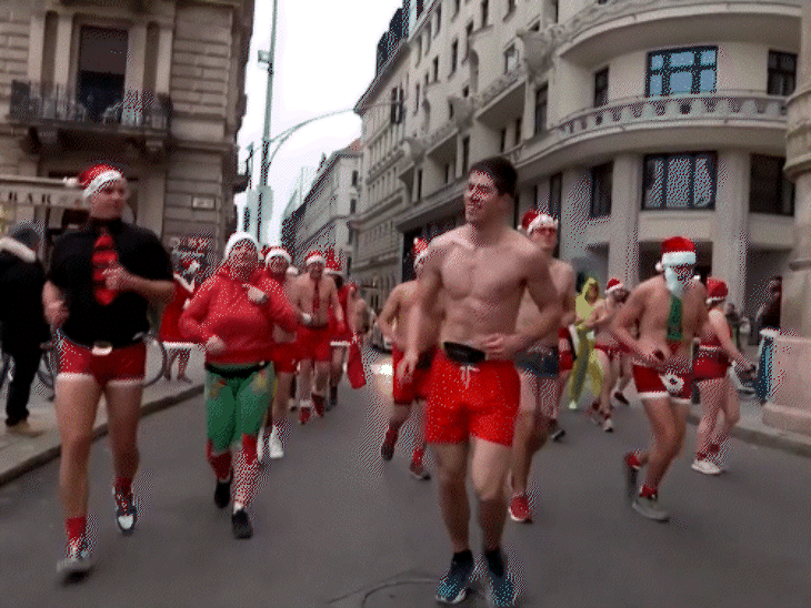 Santa Claus runs half-naked in the cold; Man spends ₹23 lakh after ...