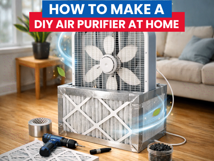 DIY Air Purifier Making Process; Box Fan | HEPA Filter