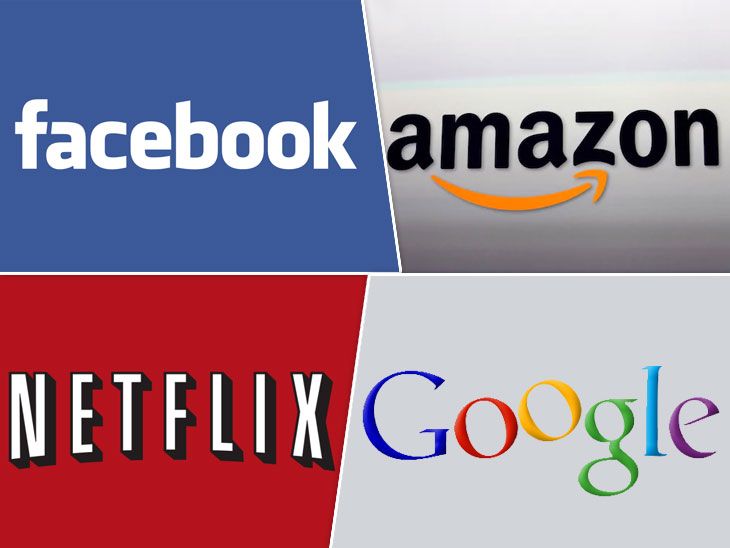 Four US tech companies FANG market cap fall 200 billion dollar in two ...