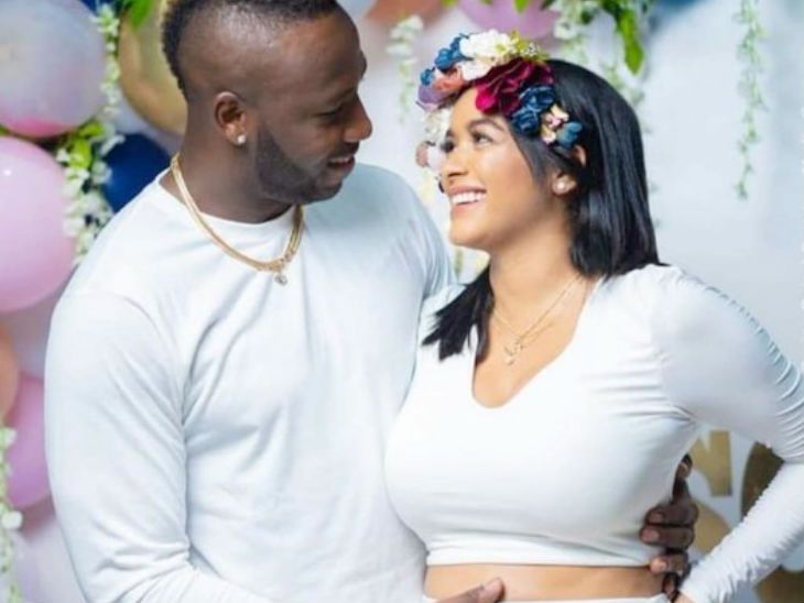 West Indies cricketer Andre Russell wife Jassym Lora baby Video ...