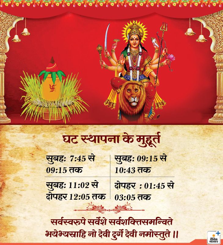Shardiya Navratri 2019: Navratri Kalash Sthapana Ghatasthapana, Navratri Puja Vidhi Date Time ...