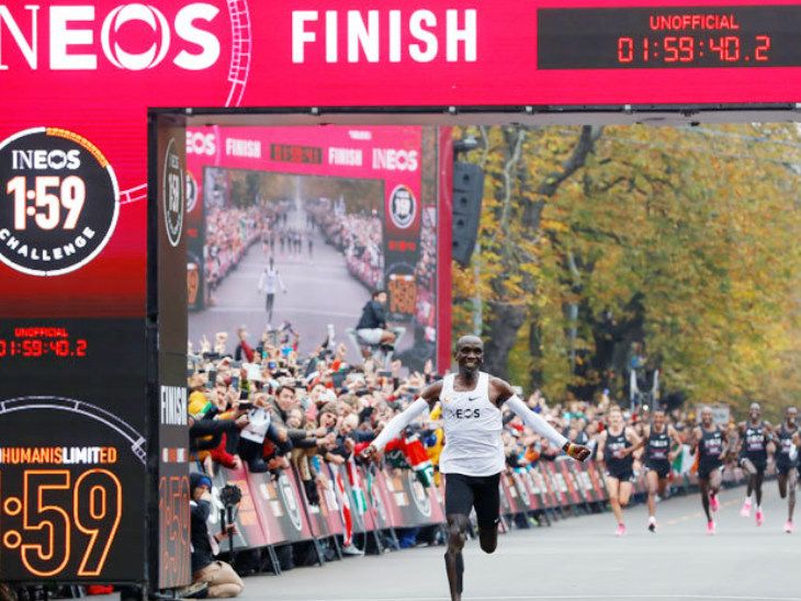 Eliud Kipchoge: Kenya\'s Eliud Kipchoge Breaks World Record at INEOS 1: ...