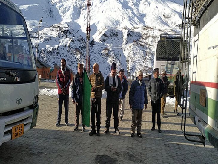 Corporation buses started running in Lahaul valley, bus service started ...