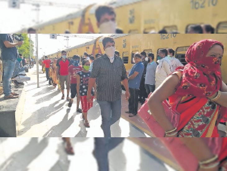 Two trains reached Meghnagar with two and a half thousand laborers from ...