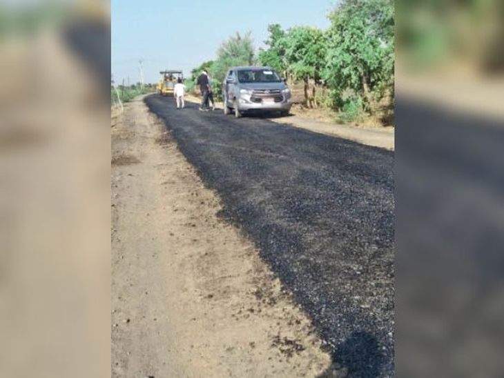 Construction of Dhabala Hardu road resumed | निर्माण कार्य: ढाबला हरदू ...