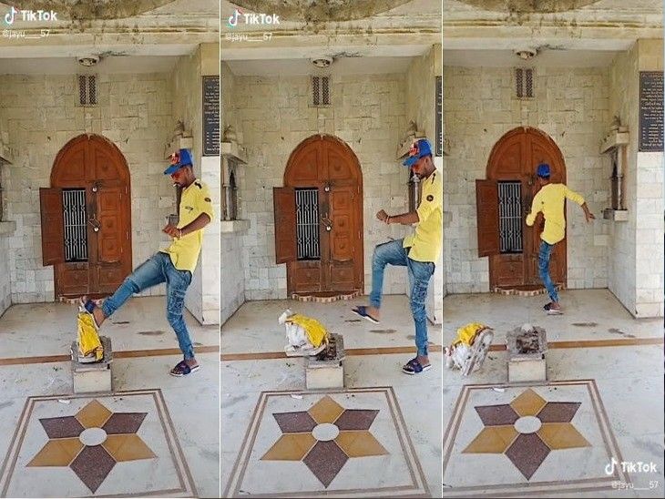 Police arrested 2 youths for kick-busting a temple for a tick-talk ...