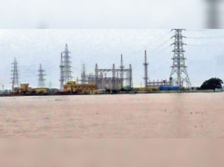 Flood water enters the Rasulpur power grid and stalled power supply in ...