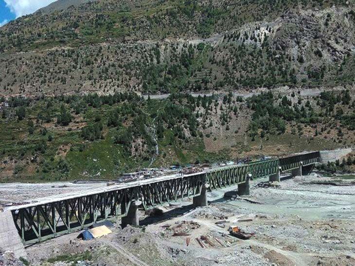 A 360-meter-long bridge was built by the Border Road Organization at ...