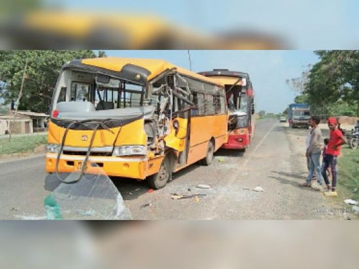 Three vehicles collided one by one in the race to overtake NH-27 ...