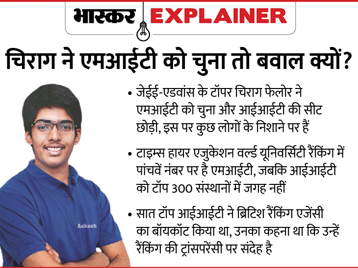 JEE Advanced Topper Chirag Felor himself told why MIT chose IIT instead ...