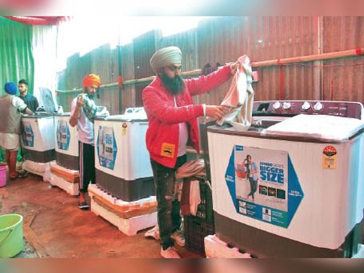 Farmers getting hot water from geysers for bathing, washing machines ...