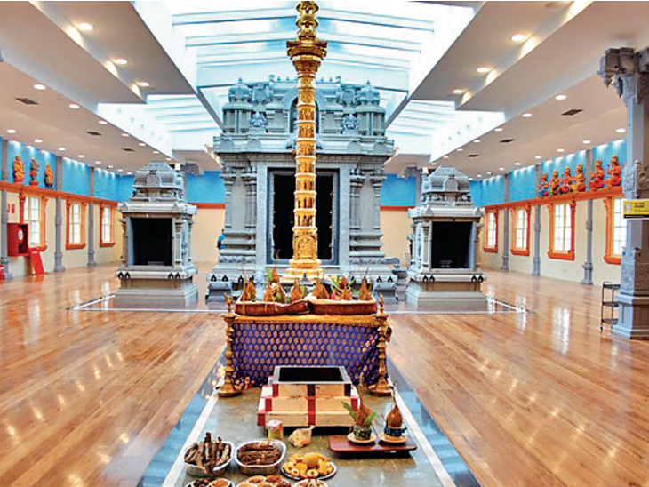 The largest granite temple built on the lines of Thanjavur in Australia