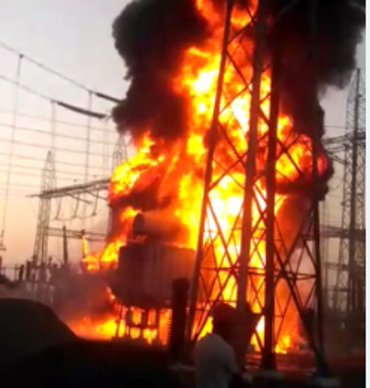 Fire in transformer number-3 of dry savania power grid, 80 thousand ...