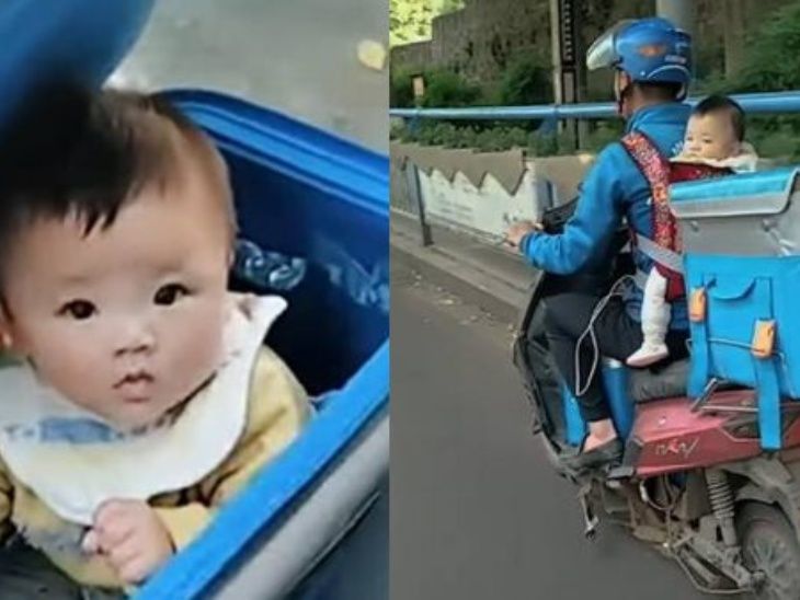 A couple from China keeps their baby girl in the box during work, this ...