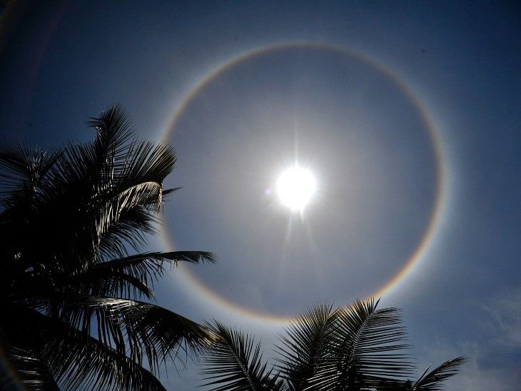Sun halo in Bengaluru News | A rainbow-like halo has encircled the sun ...