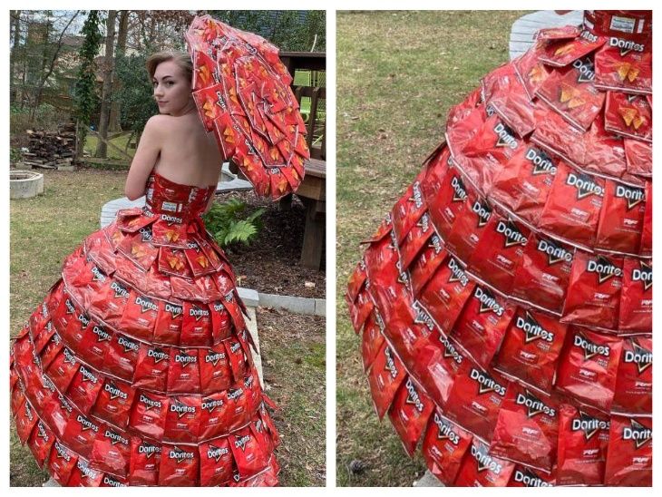 A woman worked so hard to bring this unique dress as an art piece, a ...