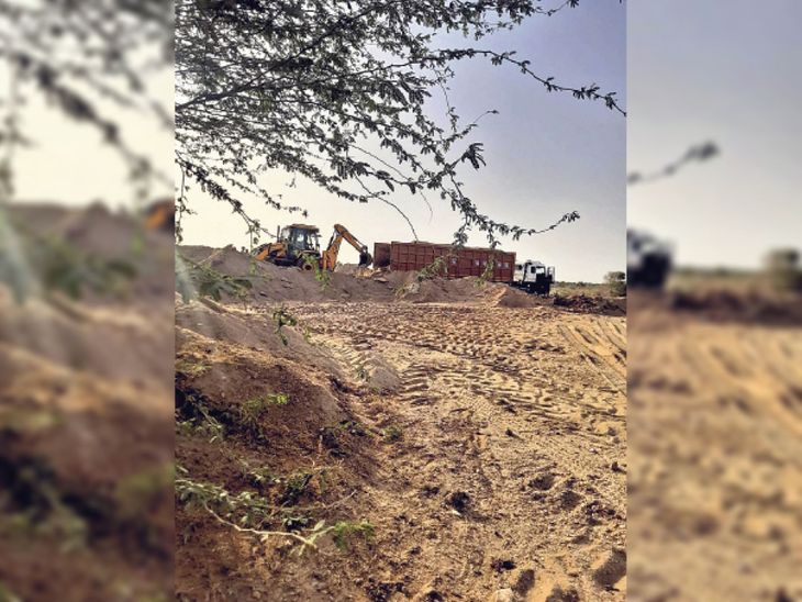 Ravanna, the gravel filled with Sawar of Ajmer, is being cut in the ...