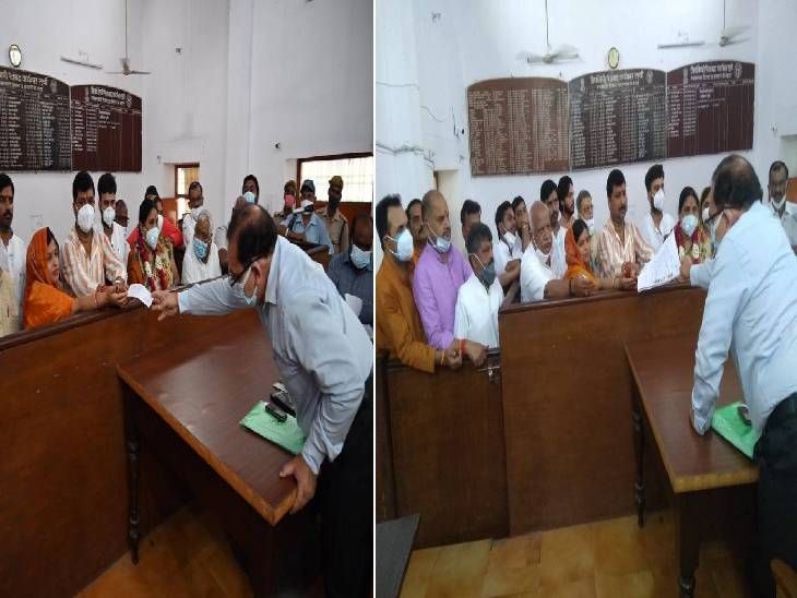 BJP candidate Roli Singh and SP candidate Indusen Yadav filed ...