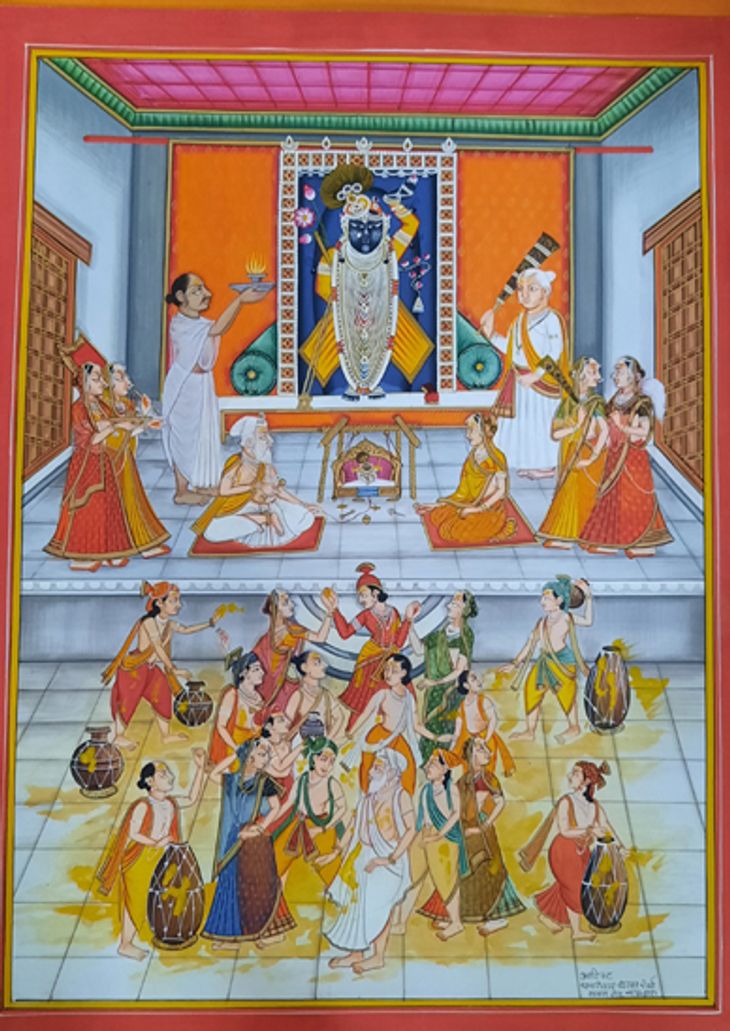 Unique collection of Pichhwai art carved in Nathdwara style for over ...