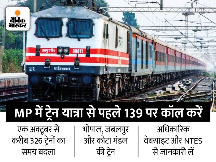 Timings of all trains changed in MP from October 1; You can get ...