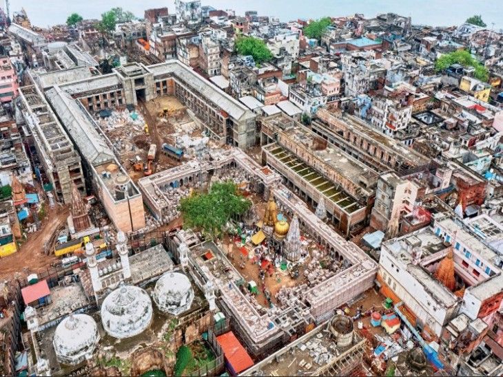 This picture of Kashi Vishwanath Corridor for the first time - 80% work ...