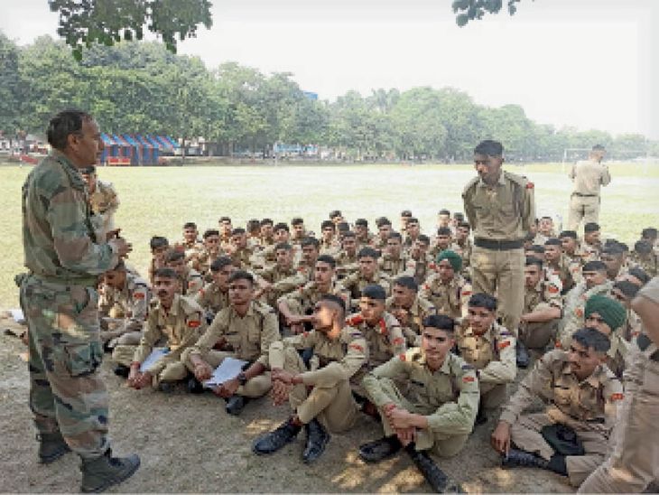 Information given to NCC cadets about the use of drill, map reading and ...