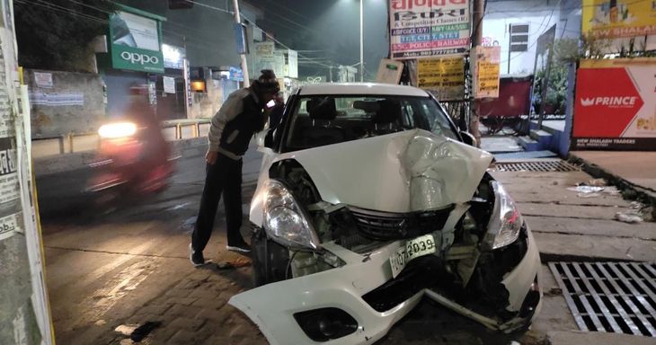 Accident happened near Atrauli base while going from Meenakshi bridge ...