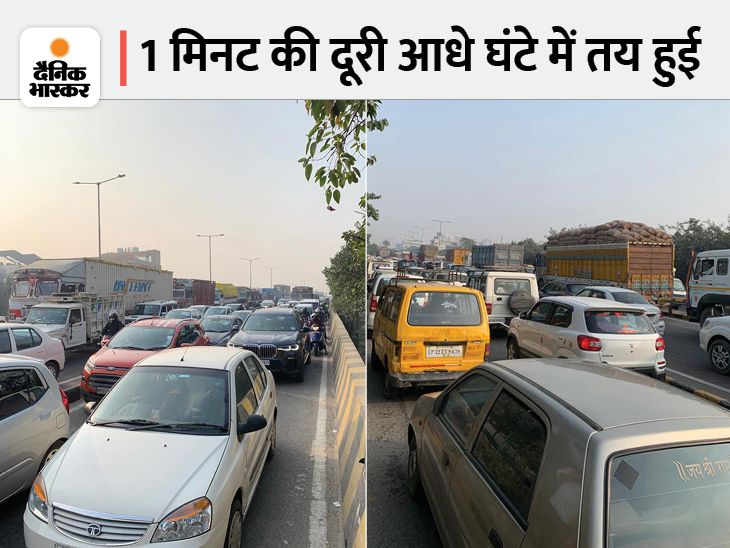 Traffic jam in Lucknow, traffic stalled due to collision of 2 trucks on ...