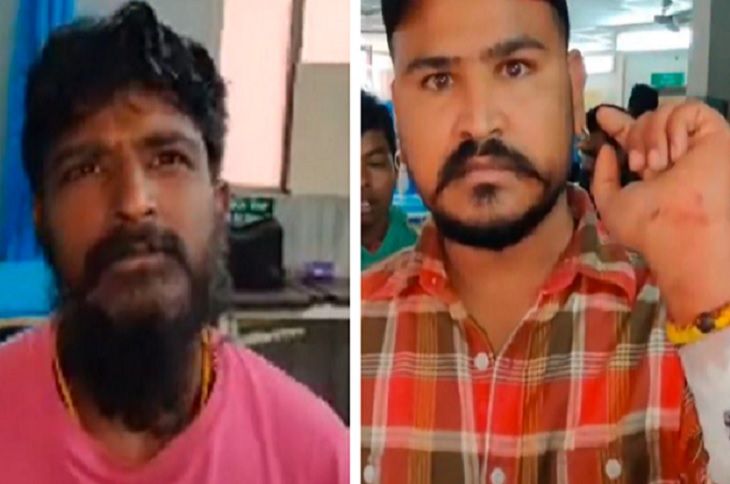 Entering the shop and beating with sticks and rods, the nephew who came ...