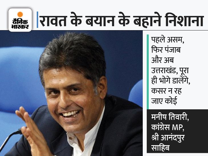Congress MP Manish Tewari targeted the Congress high command on the ...