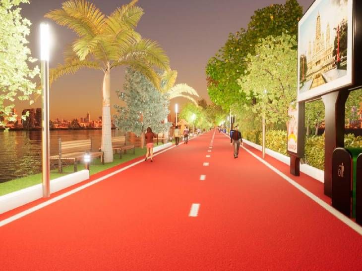 Track being prepared in Kargil Park, jogging can be done at any time of ...