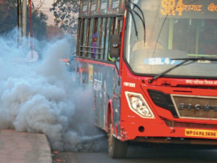 This low floor bus emitting smoke is fit in RTO document and passed in ...