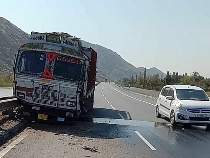 Truck's tank exploded, 400 liters of diesel spilled on the road ...