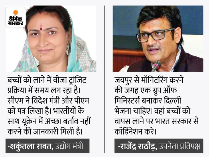 Industries Minister said - 1008 students of Rajasthan stranded, 207 ...