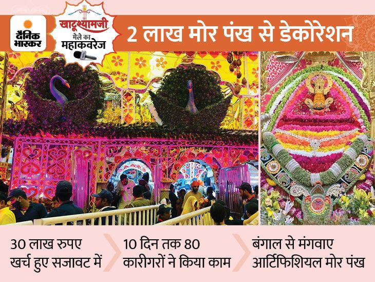 Khatu shyam mela 2022, Mor Pankh Theme, Rajasthan sikar news | मोर पंख ...