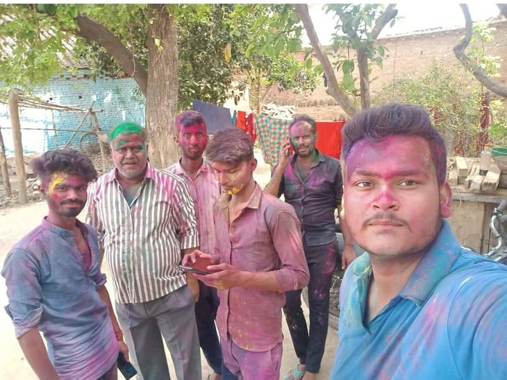 People drenched in the rain of colors, got the best wishes from the ...